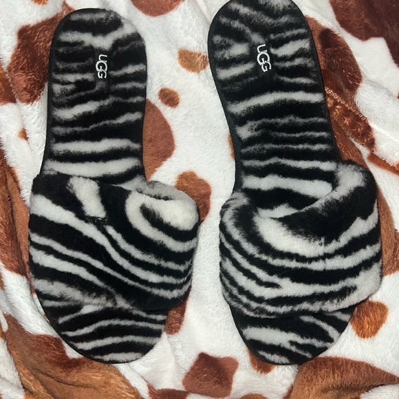 UGG | Shoes | Zebra Print Ugg Slides | Poshmark